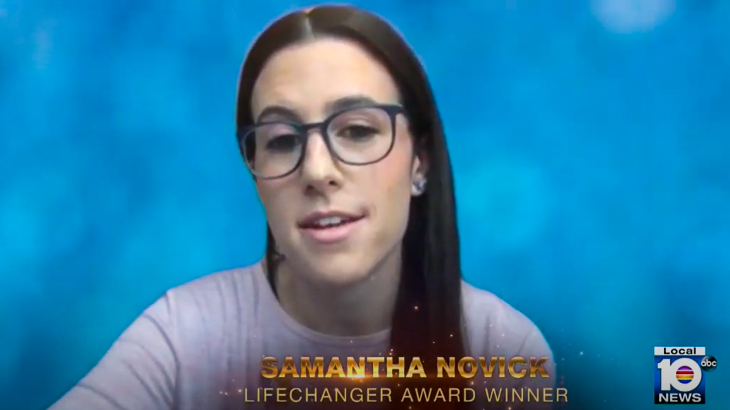 Samantha Novick Receives LifeChanger Award Live from WPLG – Parkland Talk